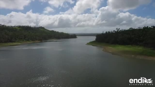 Vista aérea del nivel de cuidado del embalse Guajataca - El Nuevo Día